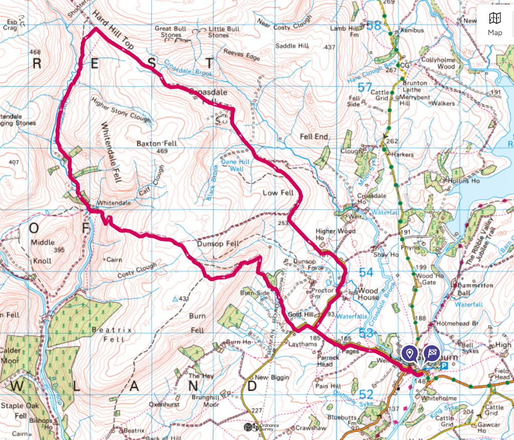 Route – Bowland Ultra & Trail Half January 2027